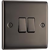 BG Electrical Single Wall Light Switch, 2 Way, Raised and Slim Profile ...