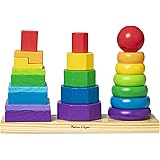 Melissa & Doug Counting Shape Stacker | Developmental Toy | Motor ...