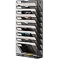Senhoglb Metal Hanging Wall Files, 10 Tier in Tray Wall File Holder, A4 ...