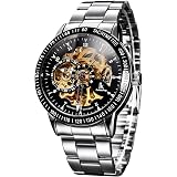 Alienwork IK Automatic Watch Men Women Silver Stainless Steel Metal ...