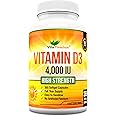 Vitamin D 4,000 IU, Maximum Strength Vitamin D3 Supplement, 365 Easy to ...