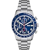 Fossil Men Stainless Steel Analog Blue Dial Watch-Fs6034, Band Color ...