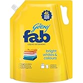 Godrej Fab Liquid Detergent Refill Pouch for Machine & Hand Wash - 1L ...