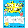 Maze Book for Kids Ages 4-8: 88 Puzzles with 3 Difficulty Levels and 4 ...