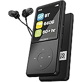 128GB MP3 Player with Bluetooth 5.2, AiMoonsa Music Player with Built ...