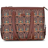 ZOUK Multicolor Abstract Printed Handmade Vegan Leather Women's Office ...