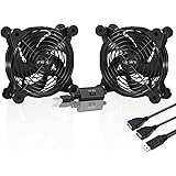 ELUTENG 120mm USB PC Fan 5V with L/M/H 3 Adjustable Speed Portable USB ...