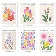MOROBOR Flower Market Wall Poster, Set of 6 Colorful Matisse Flower ...