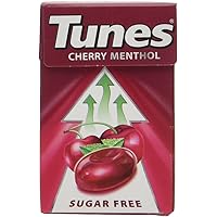 Tunes Throat Lozenges, Cherry Menthol Sweets, Sugar Free, 24 Packs ...