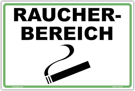 Schild"Raucherbereich" Hinweisschild 450x300 mm stabile ...