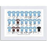 Mounted Gifts Trading Manchester City team squad 2024-2025 Signed ...