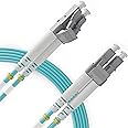 LC to LC OM4 Fiber Patch Cable Multimode Duplex - 2m (6ft) - 50/125 100Gb Aqua Color ...