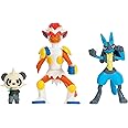 Pokemon Battle Figure 3 Pack - Features 2-Inch Pancham and Lucario and 3-Inch Infernape Battle ...