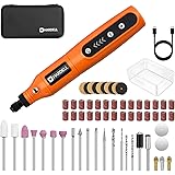 Cordless Mini Rotary Tool Set - 50Pcs Accessories 3.7V 5 Speed 3000rpm ...