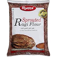 Manna Sprouted Ragi Flour 2kg (1kg x 2 Packs) | 100% Natural Sprouted ...