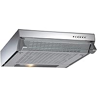 CDA CST61SS 60cm Stainless Steel Slimline Visor Cooker Hood Extractor ...