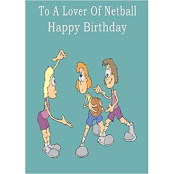 Netball Happy Birthday Card: Amazon.co.uk: Office Products