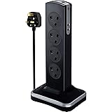 Masterplug SRGDU62PB USB Charging Surge Protected 2 m Extension Lead ...