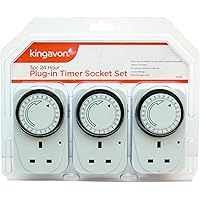 Defender Mini 24 Hour Segment Timer Switch - Energy Saver Timer Standard Size - Hour Plug-in ...