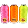 New brothread Set van 3 Neon (Fluorescerend) Kleuren Polyester Machine ...