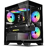 Amazon.in: Buy Ant Value Tempered_Glass CV100 Mid-Tower Computer Case/Gaming Cabinet Â– Black ...