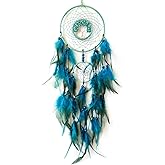 Donko Blue Dream Catcher Wall Decor Crystal Tree of Life Dream Catchers ...