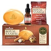 Buy Santoor Royal Sandal Detan Pack | 3 Soaps (150g Each) + Free Serum ...