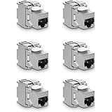 kwmobile Keystone Module Jacks - 24 Piece CAT6A Shielded Keystone Jack ...