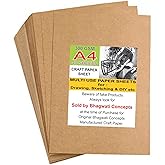 Lakeer 300 GSM A4 Kraft/Craft Paper Craft Liner Sheet for DIY Craft ...