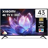 Xiaomi 108 cm (43 inches) X Pro 4K Dolby Vision IQ Series Smart Google LED TV L43M8-5XIN (Black ...