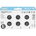 Amazon Basics 6-Pack CR2032 Lithium Coin Cell Battery, 3 Volt, Long Lasting Power, Mercury-Free ...
