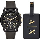 Armani Exchange Herren Analog Quarz Uhr mit Leder Armband AX1818 ...