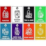 Mixed Recycling bin Sign/Sticker - Self Adhesive Vinyl 150mm x 100mm ...