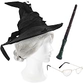 I LOVE FANCY DRESS Old Witch Professor Costume Set - Hat, Wand and ...