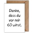 WBdesignz Lustige Geburtstagskarte mit Umschlag zum 60ten Geburtstag ...