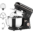 HOMCOM Stand Mixer, 4.5L Food Mixer for Baking, 6 Speeds and Pulse ...