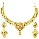 Sukkhi Eye-Catchy Jalebi Design Gold Plated Necklace Set For Women ...