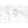 Simple Black & White World Map-Paper : Amazon.co.uk: Stationery ...