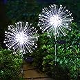 yowin Garden Lights Solar Powered 2 Pack 120 LED Firework Solar Lights Outdoor Garden, 8 Modes ...