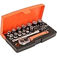 Bahco SL25 Ratchet Socket Set, Metric 1/4" Drive, 25 Pieces : Amazon.co ...