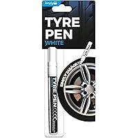 TRIXES Pack of 2 White Tyre Marker Paint Pens - Precision Detaling Pen ...