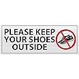Anne Print Solutions® Please keep your shoes outside Steel Self ...