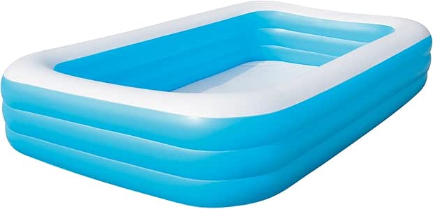 BestWay Family Swimming Paddling Pool Rectangular Inflatable Above ...