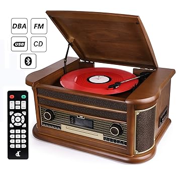 Dual NR 4 Nostalgie Musikanlage mit Plattenspieler (UKW-Tuner, MW-Radio ...