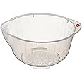 Inomata Japanese Rice Washing Bowl with Side and Bottom Drainers, Clear ...