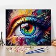 TISHIRON Paint by Numbers Human Eye Canvas Paint by Number for Adults ...