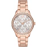 Buy Michael Kors Norie Analog White Dial Gold Band Women's Stainless ...