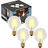 TEKLED® Globe G95 Filament Vintage LED Bulbs | E27 Edison Screw | Energy Saving 6.5W Light Bulb ...