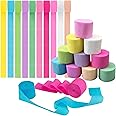 10 Rolls Crepe Paper Streamers Hanging Rainbow Macaron Crepe Paper ...
