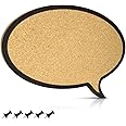 Navaris Cork Notice Board - Thought Bubble Design 44 x 29 cm, Includes ...